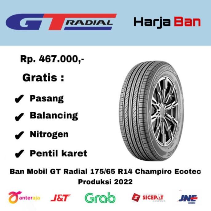 Jual Ban Mobil GT Radial 175/65 R14 Champiro Ecotec Produksi 2022 Terlaris!! | Shopee Indonesia