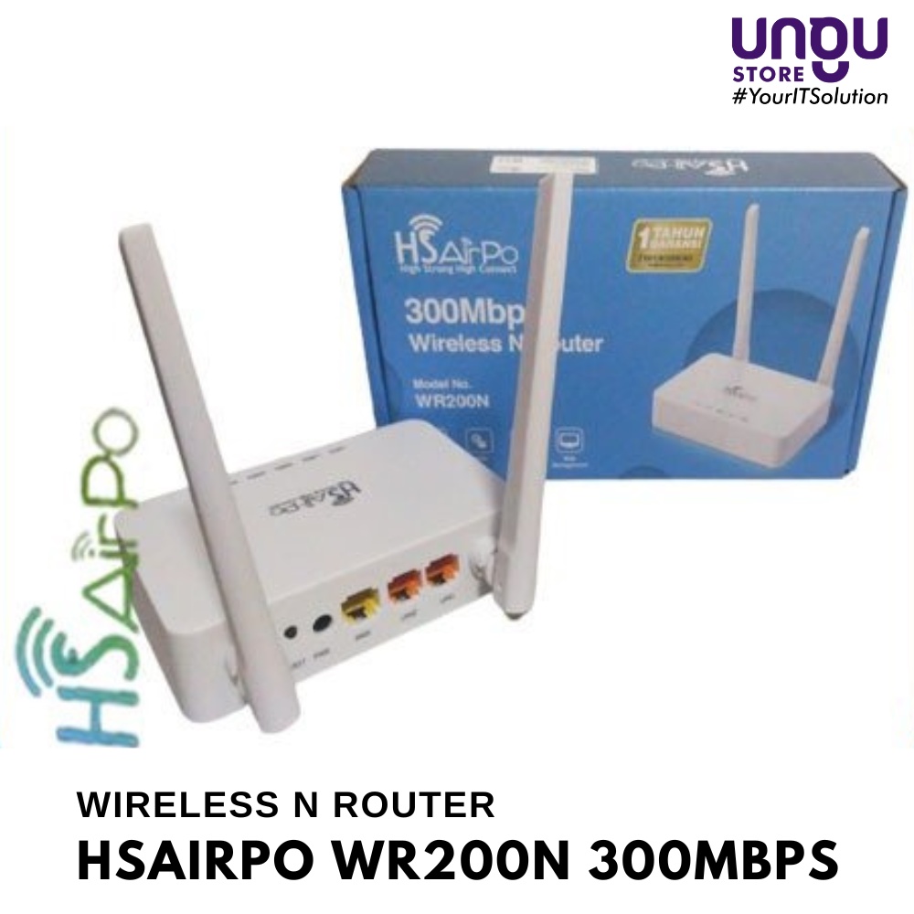 Jual HSAirpo WR200N 300Mbps Wireless N Router WiFi 2 Antena | Shopee ...