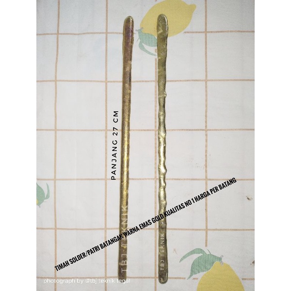 Jual timah solder/patri batangan warna kuning gold kualitas no.1 harga ...