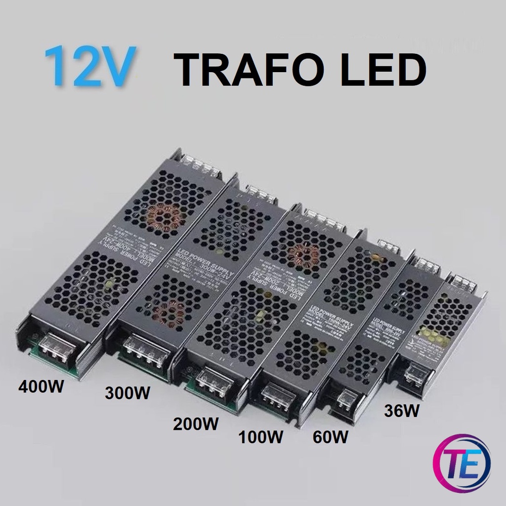 Jual TRAFO / Power Supply Slim 12V / 3A / 5A / 10A / 200W / 300W / 400W ...