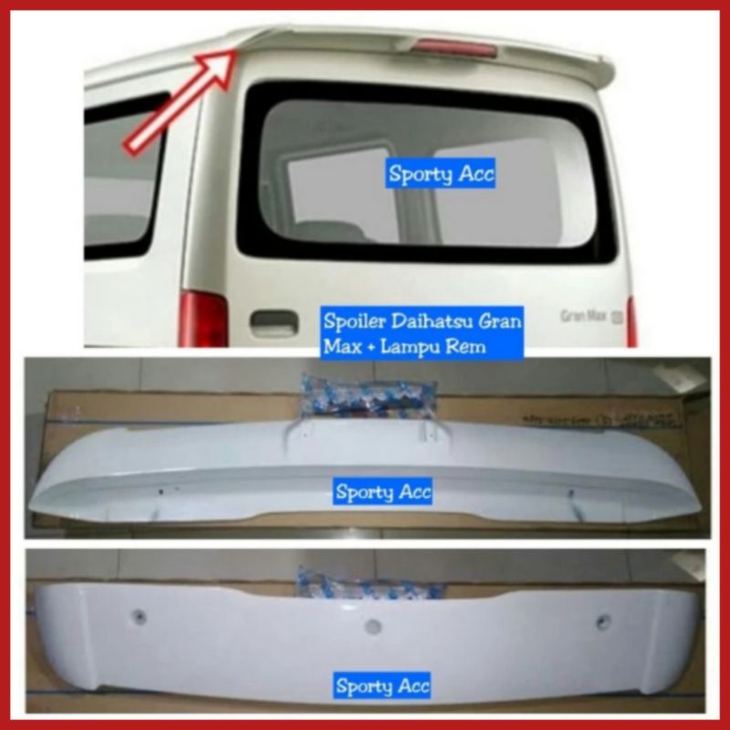 Jual Spoiler Sayap Mobil Gran Max + Lampu Rem | Shopee Indonesia