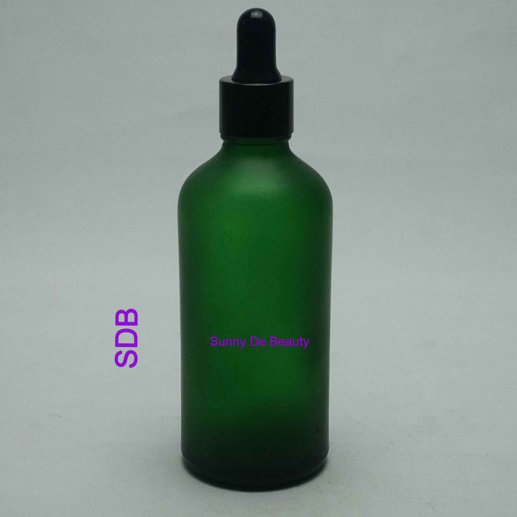 Jual Botol Serum 100 ml BR Kaca Hijau Frosted Alumunium Mate Pipet ...