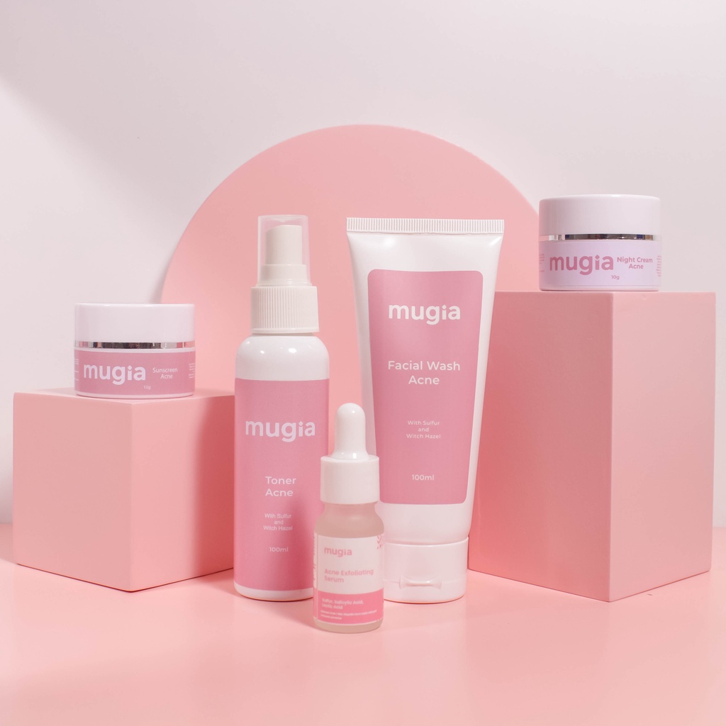 Jual Mugia 5in1 Acne Perfect Series Free Pouch | Shopee Indonesia