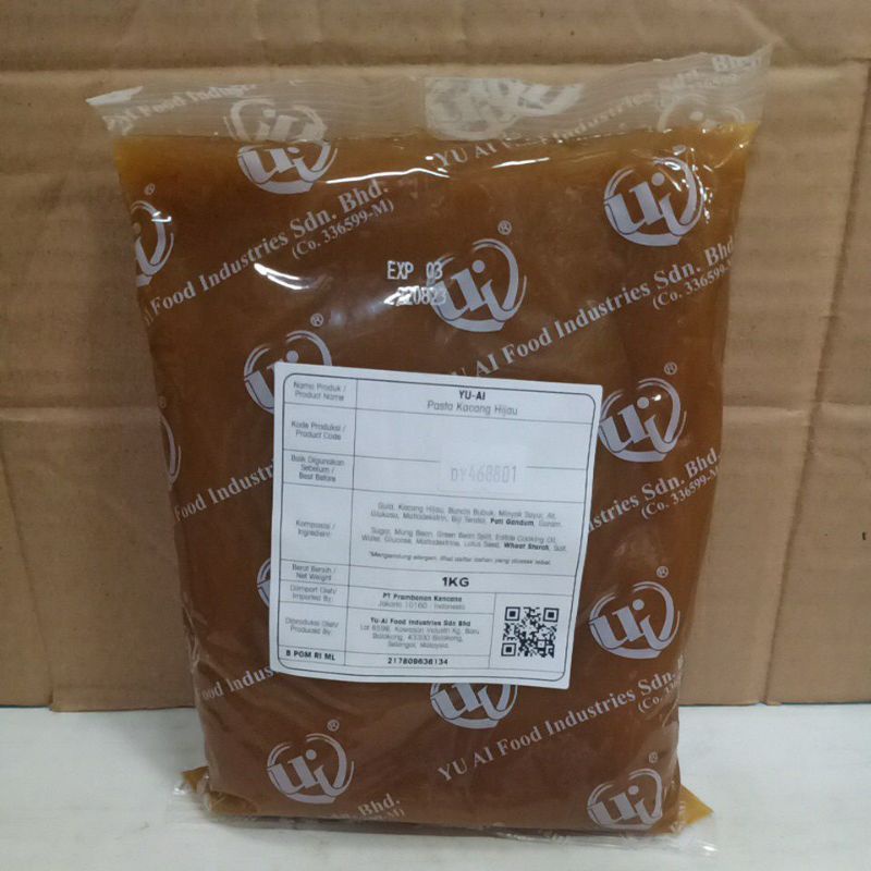 Jual YU-AI Mung Bean Paste Pasta Kacang Hijau 1 kg | Shopee Indonesia