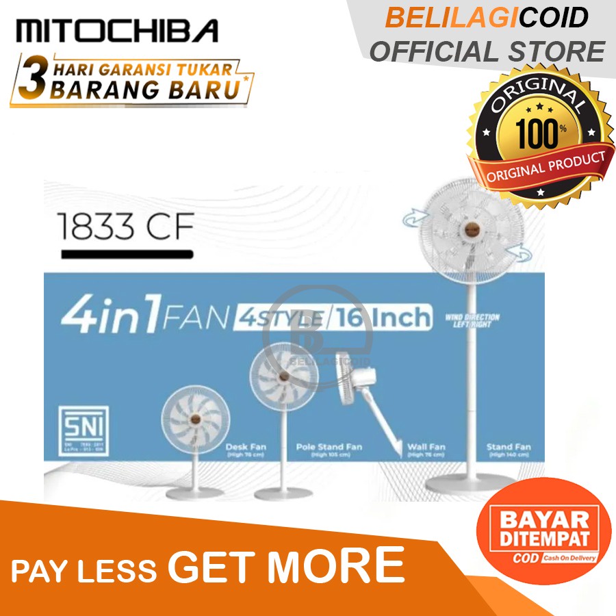 Jual Mitochiba Kipas Angin Aero Series 1833 CF - 16 Inch | Shopee Indonesia