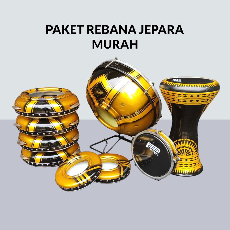 Jual Rebana Hadroh Hadrah Albanjari Satu Paket Motif | Shopee Indonesia