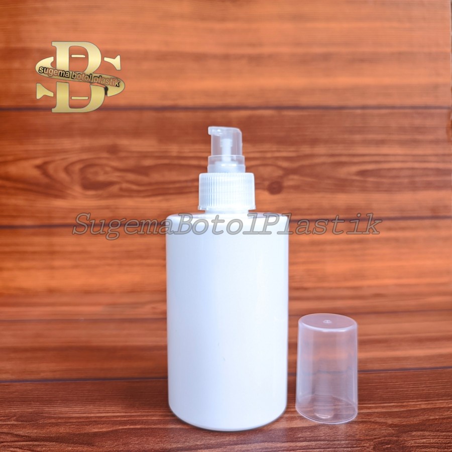 Jual botol pump treatment 250ml rf dioli tutup bening botol putih | Shopee Indonesia