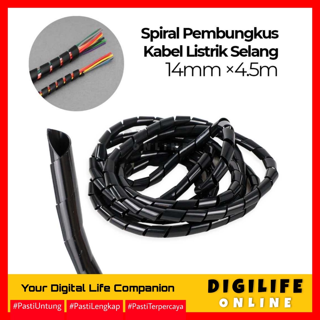Jual Spiral Pembungkus Kabel / Selang - Plastik Pelindung Cable Cover ...