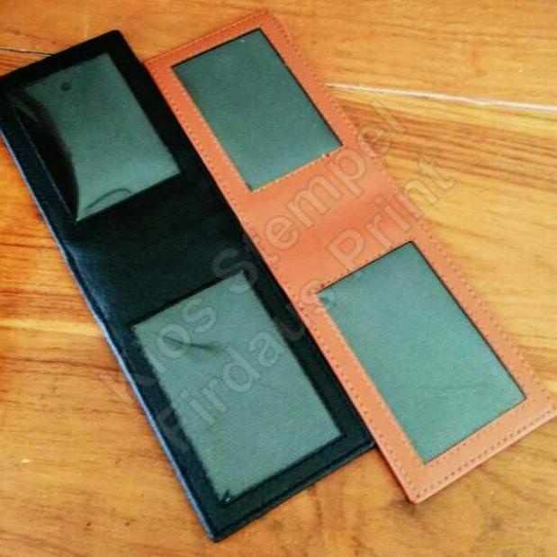 Jual [PRODUK-HIF0B60] Tempat id card name tag kulit sintetis magnet ...