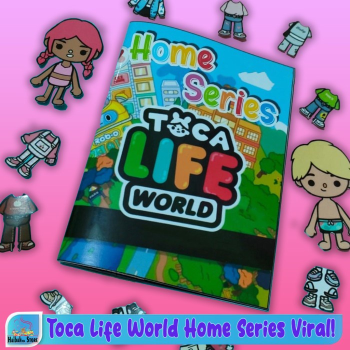 Jual Quiet Book Paper Doll Mainan Edukasi Anak Toca Life World HOME ...