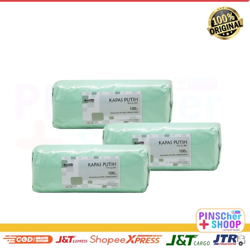 Jual Kapas Pembalut 100 Gram Kapas Medis Kesehatan | Shopee Indonesia