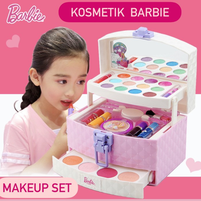 Jual KBR01 Mainan Kosmetik Makeup Barbie Set Princess ORIGINAL Kado ...