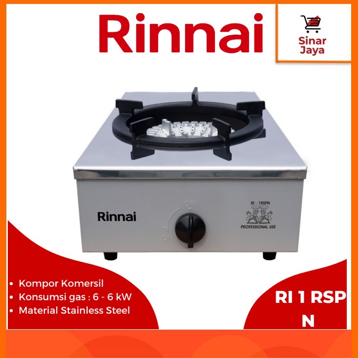 Jual RINNAI RI-1 RSP N / RSPN Kompor Gas Komersial 1 Tungku | Shopee ...