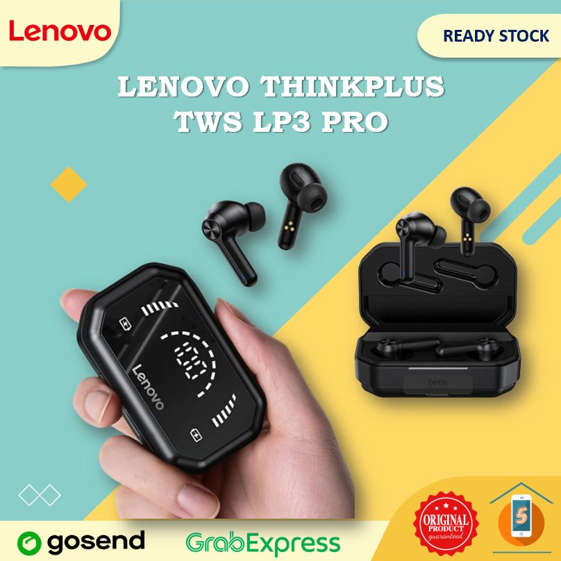 Jual Lenovo Thinkplus LP3 Pro Bluetooth TWS Earphone Headset Headphone ...