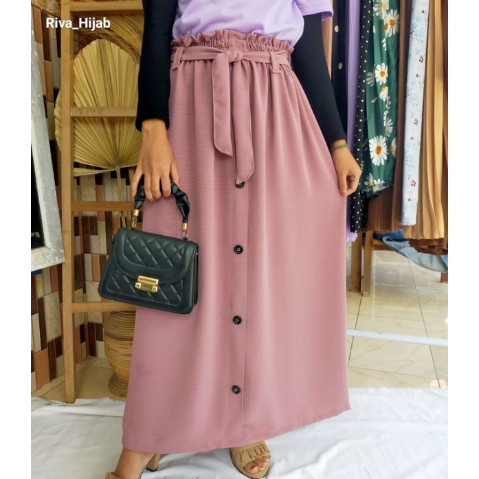 Jual (60 RB GET 2 Pcs) Rok Kancing Crinkle Airflow Premium | Shopee ...