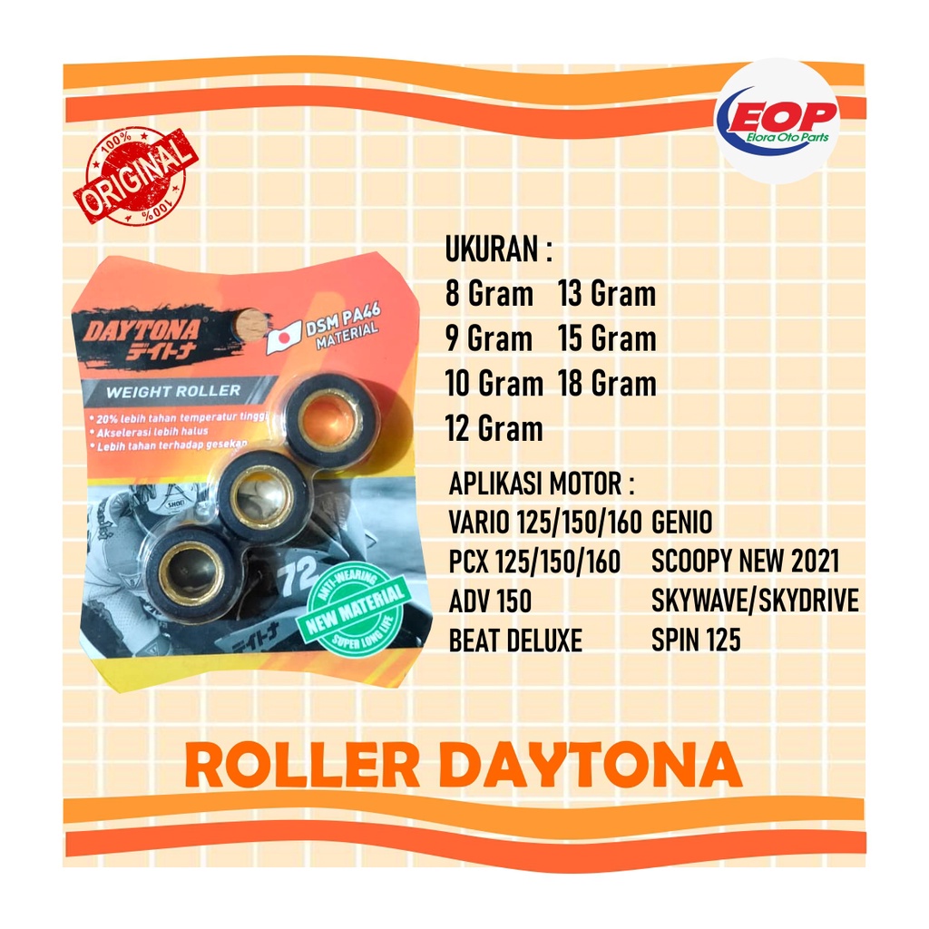 Jual Daytona Roller Vario 125 PGM FI, Vario 150, PCX 125/ 150 ORIGINAL ...