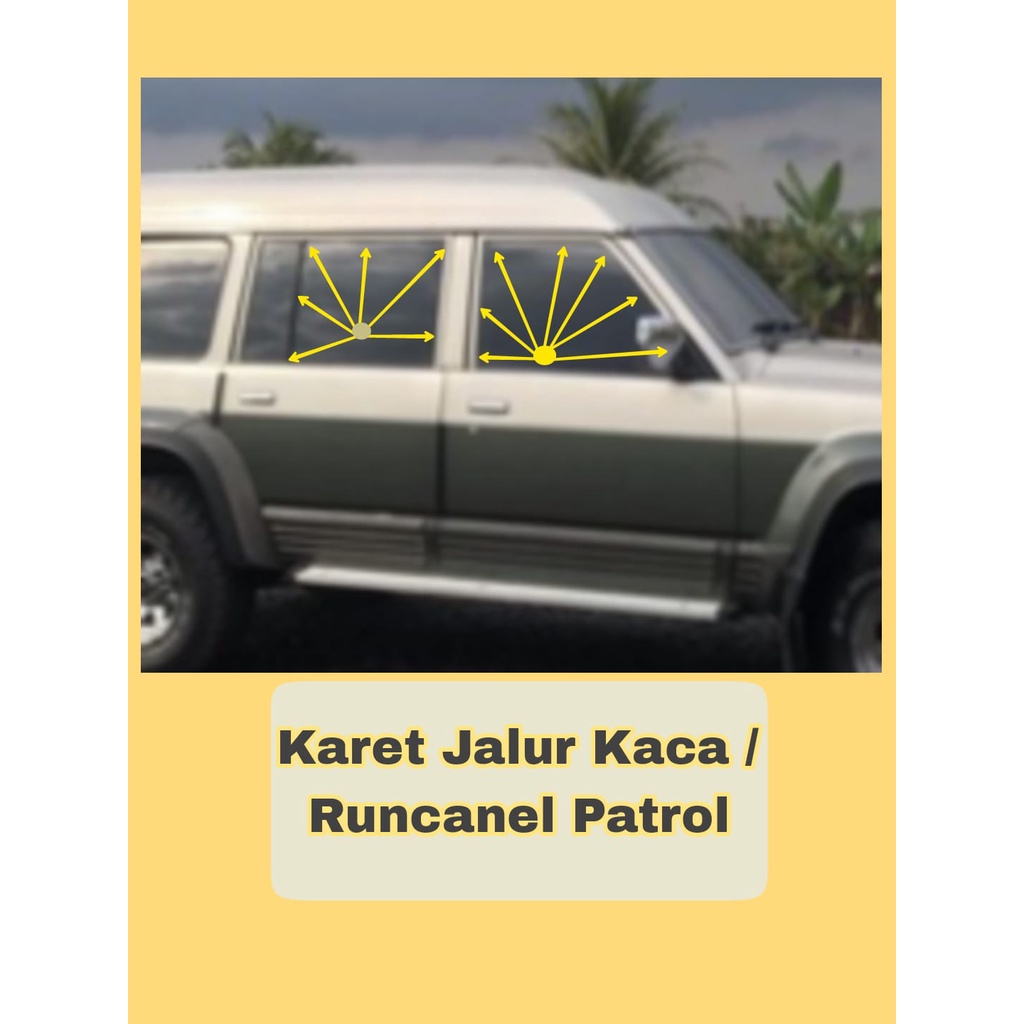 Jual Karet Bludru Rel Kaca Jendela Mobil Nissan Patrol Y60 | Shopee ...