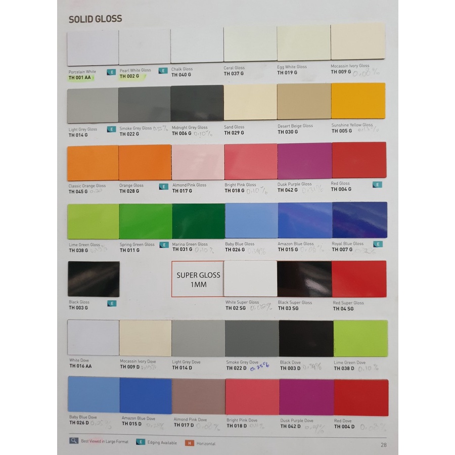 Jual TACO HPL SOLID COLOR / TACO HPL WARNA POLOS TERSEDIA VARIAN WARNA ...