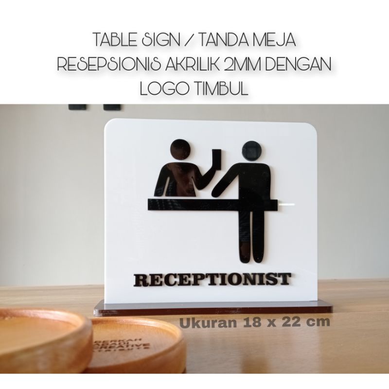 Jual TABLE sign | logo akrilik meja resepsionis akrilik timbul | Shopee ...
