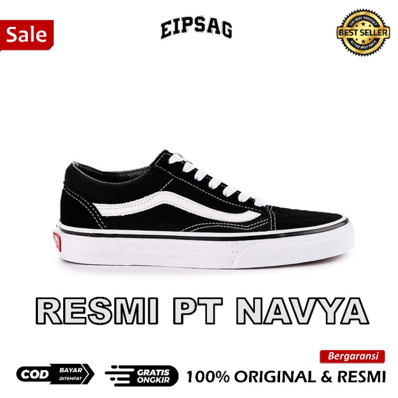 Jual Vans Old Skool Black White Classic Original Resmi Pt Navya