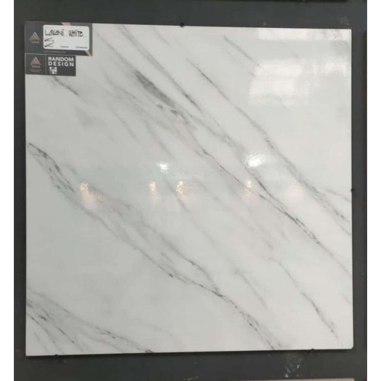 Jual granit lantai putih corak abu / granit lantai glossy carara60x60 ...