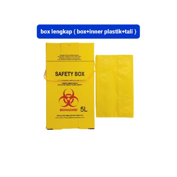 Jual 5 pcs Safety box medis 5 Liter tempat sampah medis lengkap box ...