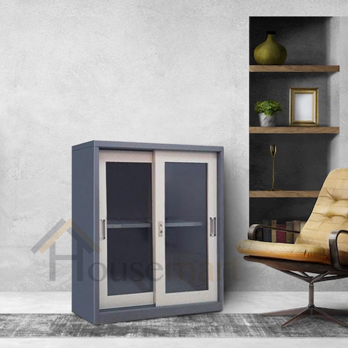 Jual Cabinet Sliding Kaca 2 Pintu HC-SG9- Steel Cabinet/Lemari Kantor ...