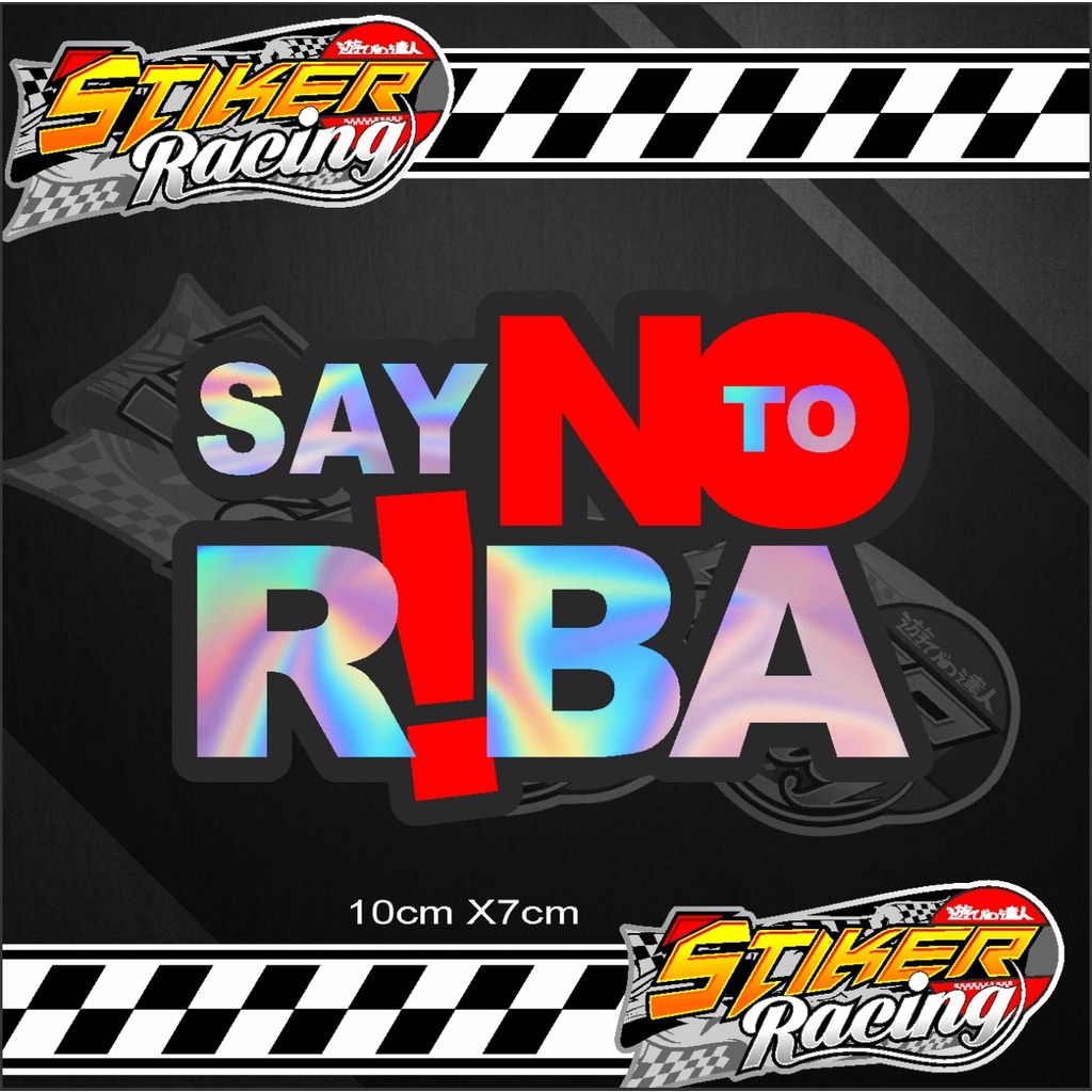 Jual Stiker SAY NO RIBA vynil & hologram | Shopee Indonesia