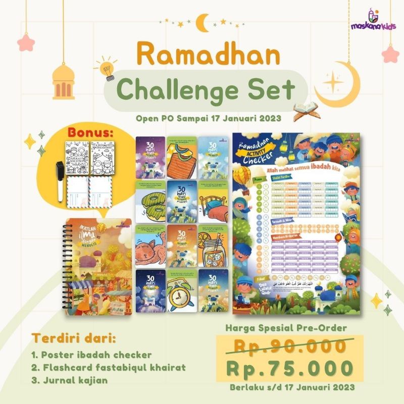 Jual [READY] Paket Aktivitas Ramadhan Anak : Ramadhan Challenge Set ...