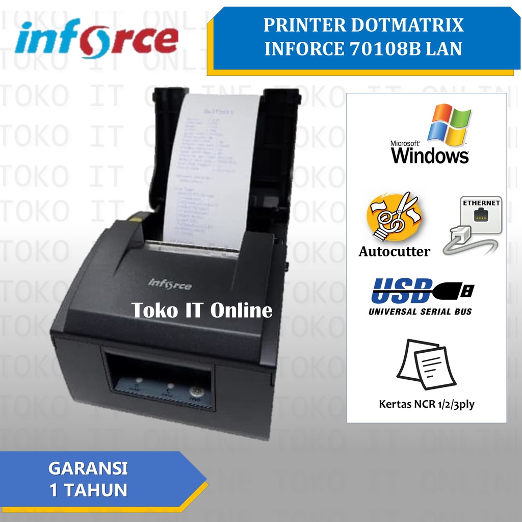 Jual Printer Inforce Dot Matrix 7010B LAN AUTO CUTTER NCR Kertas ...