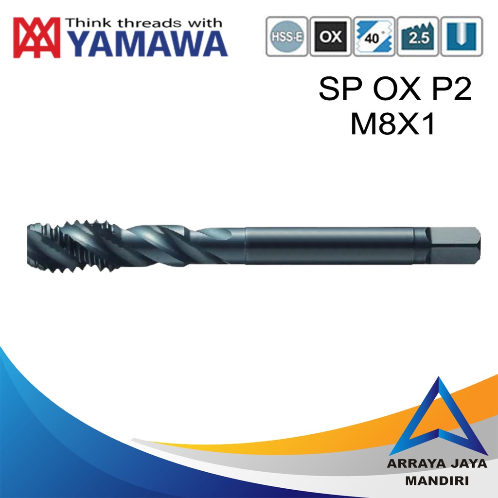Jual YAMAWA M8X1 SP OX P2 TAP SPIRAL ORIGINAL | Shopee Indonesia