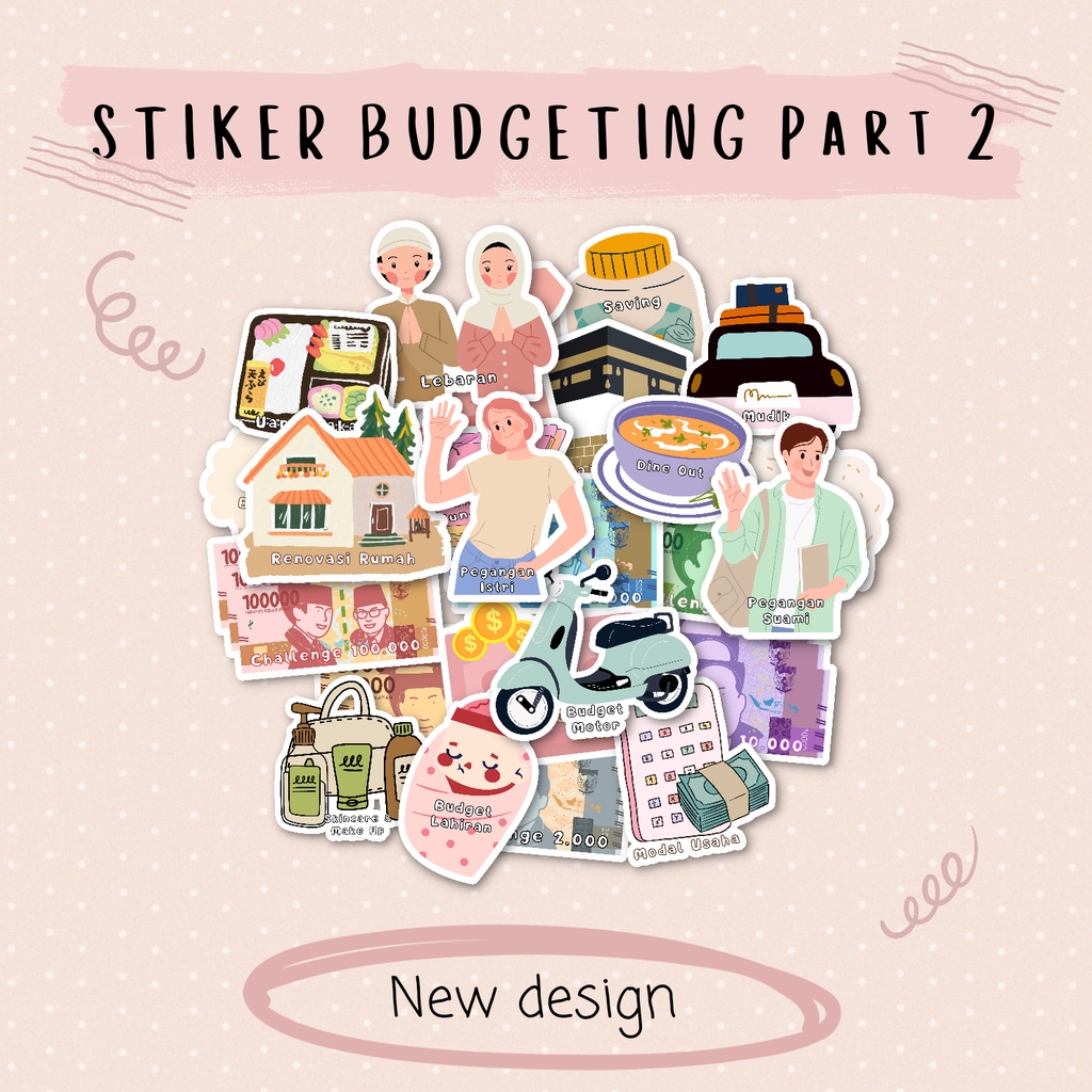 Jual [NEW DESIGN] STIKER BUDGETING DOMPET KEUANGAN VARIASI 2 (PART 2 ...
