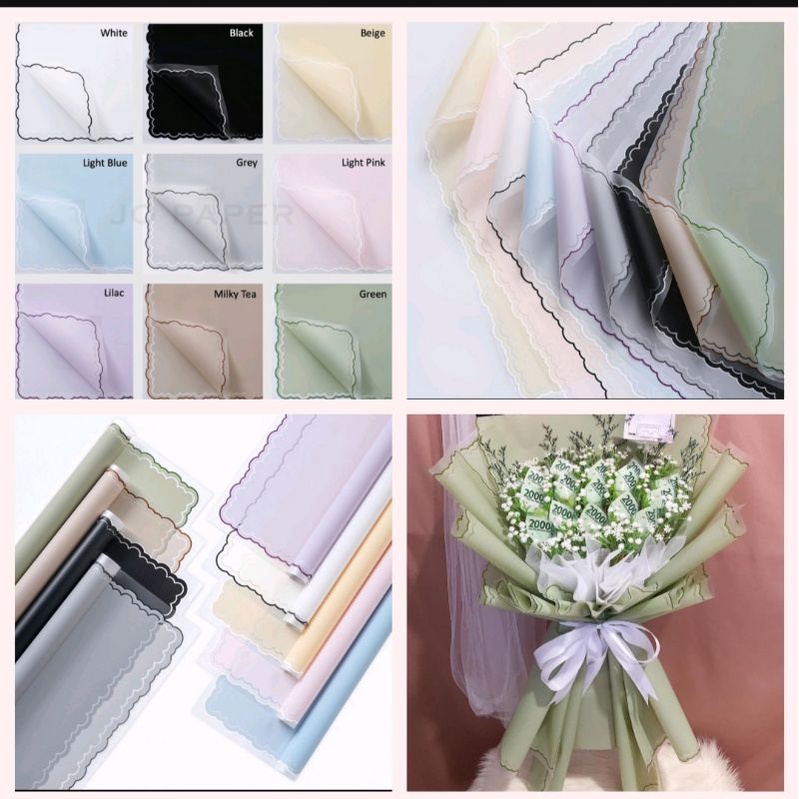 Jual ( ecer ) FLOWER WRAPPING CLOUD LACE AWAN RENDA CELLOPHANE KERTAS ...