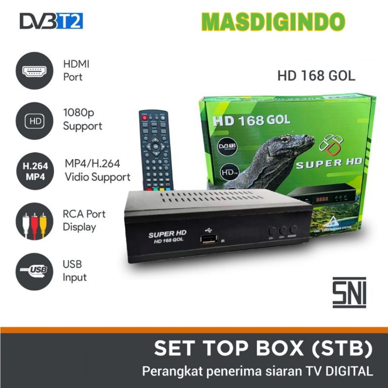 Jual STB Super HD Komodo SET TOP BOX DVB T2 Super Komodo HD 168 UHF TV ...