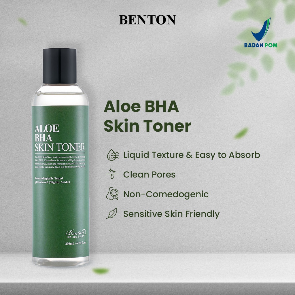 Jual Benton NEW Aloe BHA Skin Toner 200ml | Shopee Indonesia