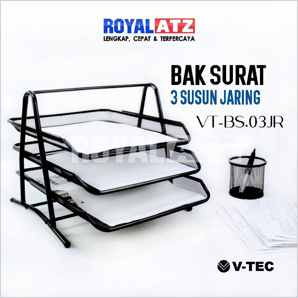 Jual Rak Dokumen Kertas 3 Susun / Tempat File Dokumen / Letter Tray V ...