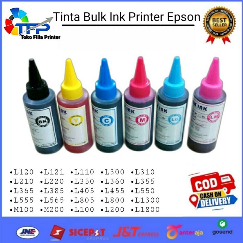 Jual Tinta Bulk Ink Epson L120 L121 L110 L300 L310 L210 L220 L350 L360 ...