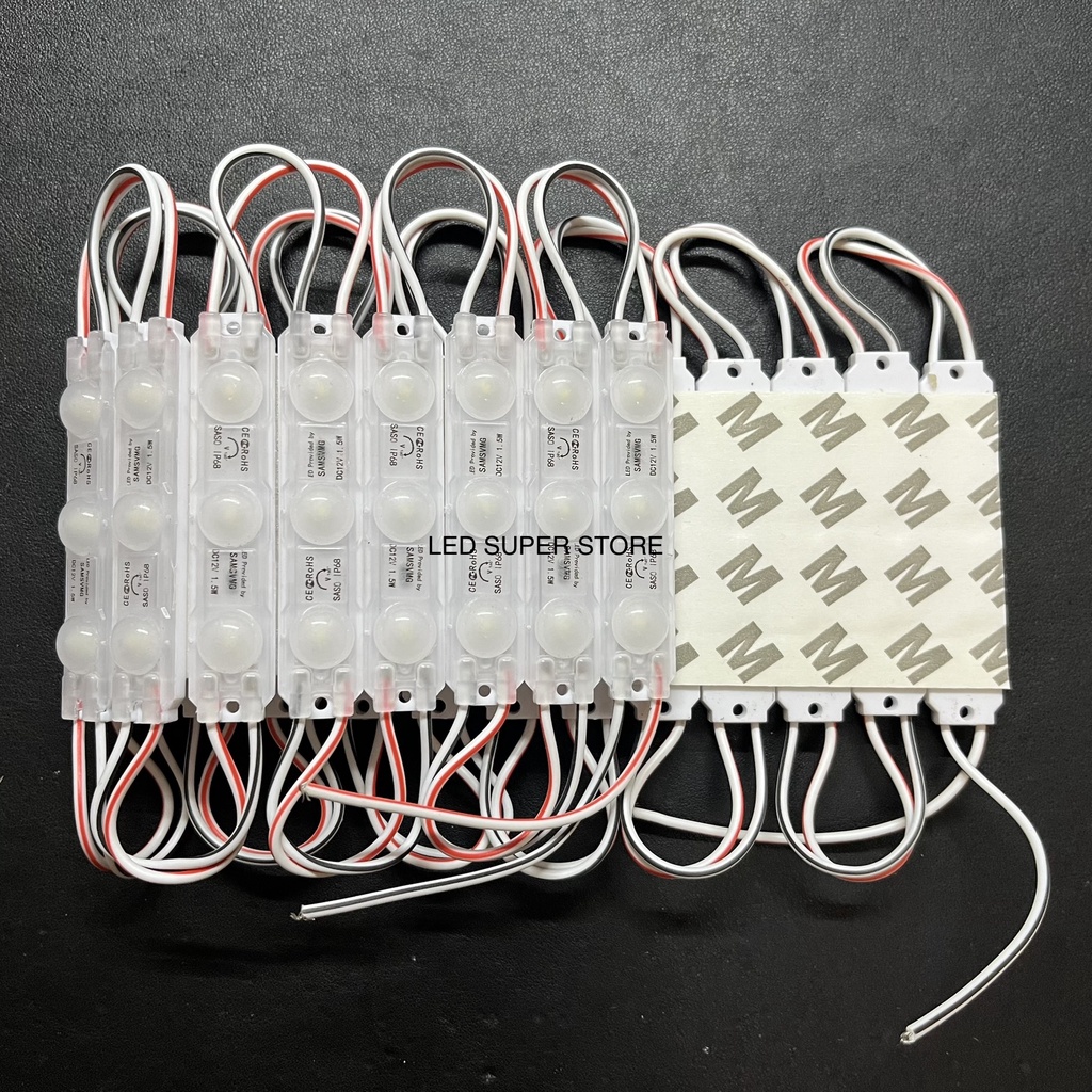 Jual [100pc] Module LED 6214 12 Volt Putih | Modul 3 mata 12V | Neonbox ...