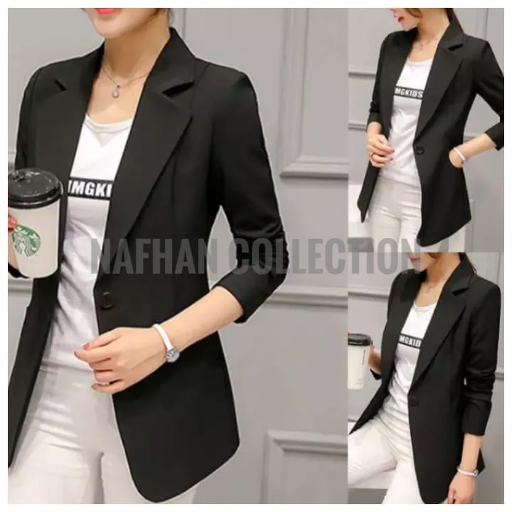 Jual Jas Blazer Wanita | Jas Kerja Kantor Cewe Polos Dewasa | Blazer ...