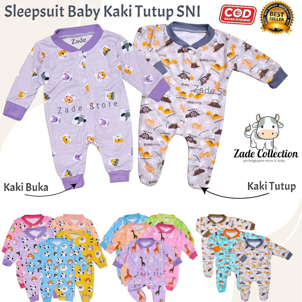 Jual Sleepsuit Bayi Kaki BUKA 0-6 Bulan Jumpsuit Baby Newborn Jumper ...