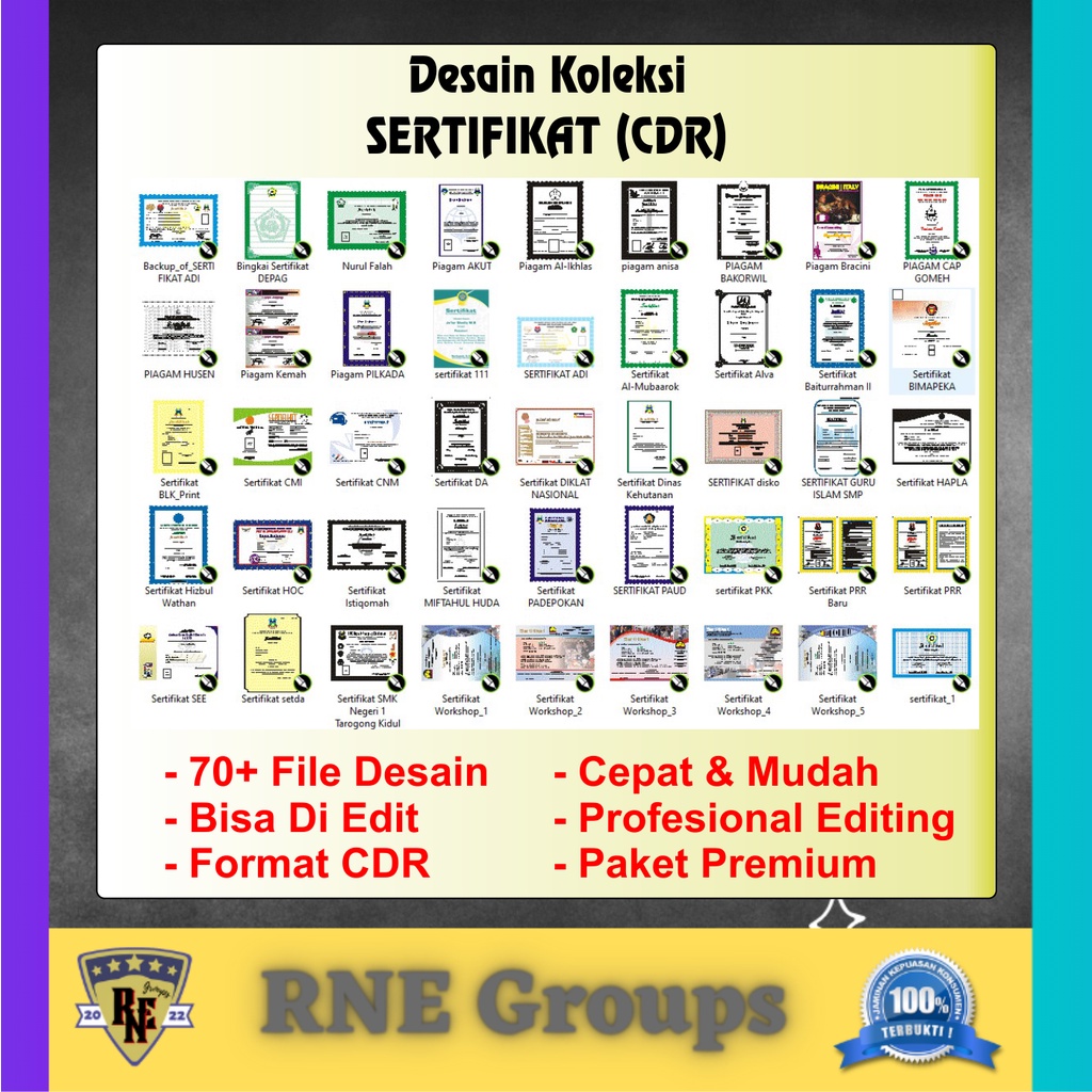 Jual 70+ KOLEKSI DESAIN SERTIFIKAT FORMAT CDR KOLEKSI TEMPLATE DESIGN ...