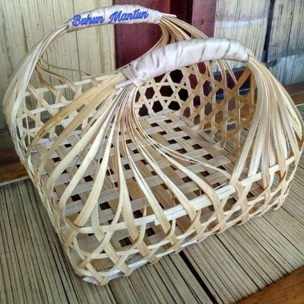 Jual keranjang hampers 2 tangkai - tas bambu - tas parsel - tas buah ...