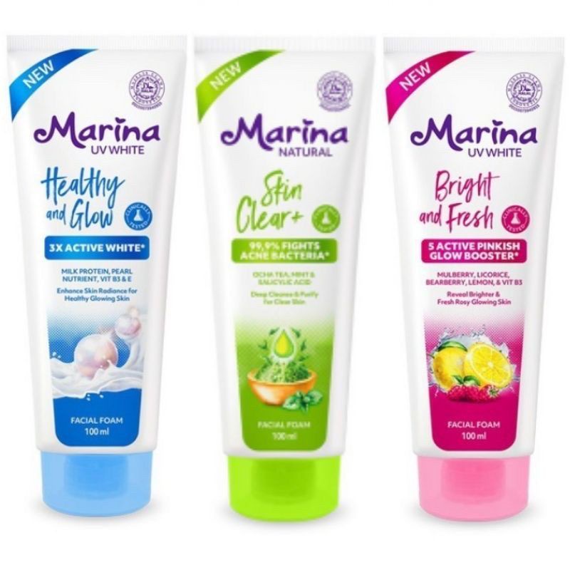 Jual MARINA UV WHITE FACIAL FOAM 50ML | Shopee Indonesia