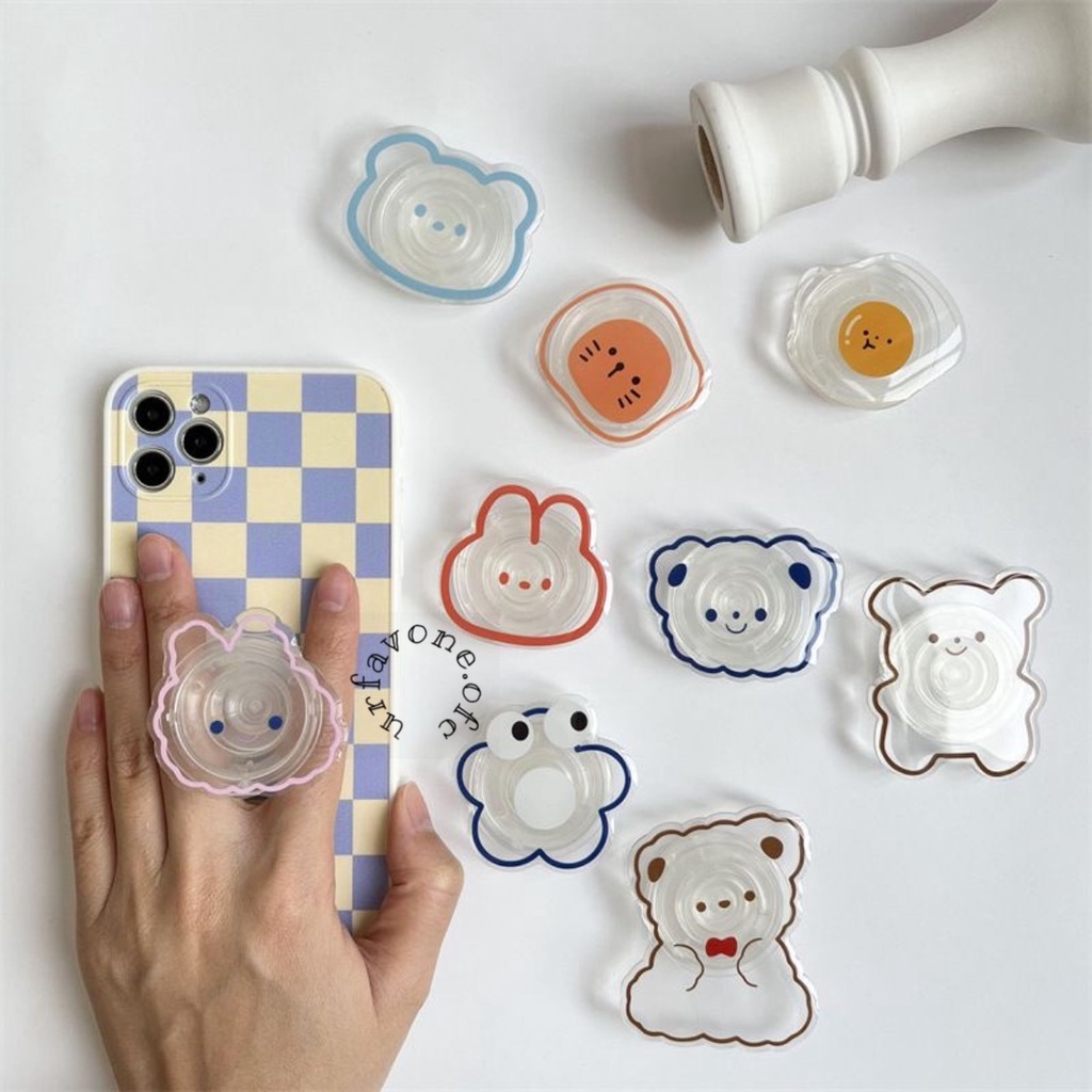 Jual ACRYLIC MOTIF Transparan Popsocket / Phone Holder Stand / Griptok ...