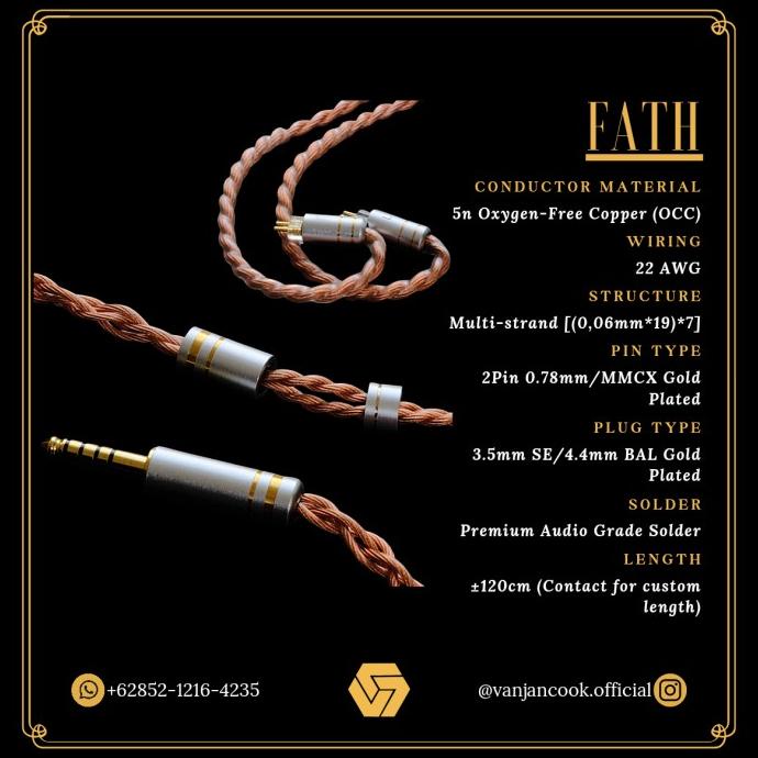 Jual Kabel Upgrade Fath Copper 4 Braid Lis Gold For In Ear Monitor IEM ...