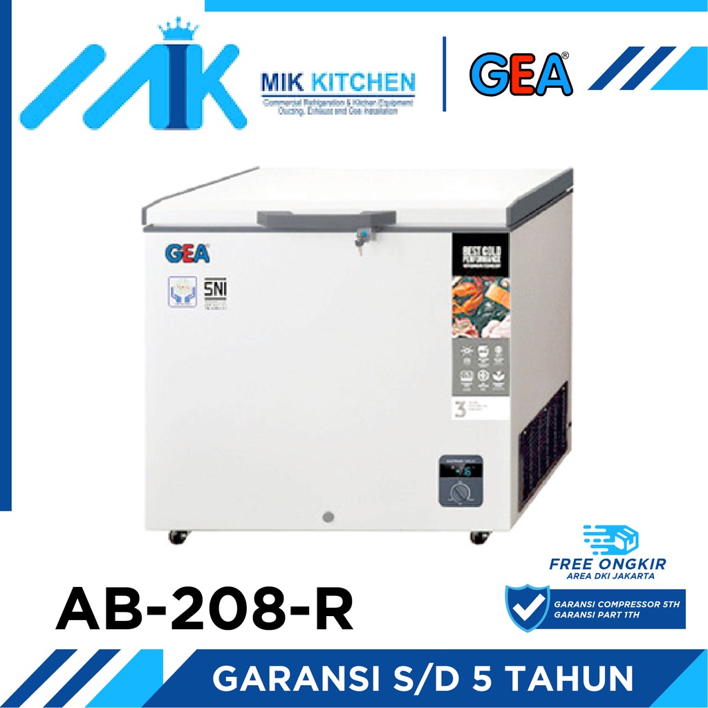Jual GEA AB-208-R ( Chest Freezer ) freezer 210 liter dan hemat listrik ...
