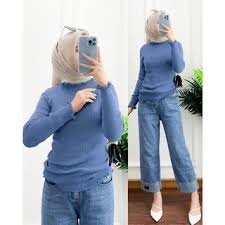 Jual DAISY CURLY SWEETER RAJUT TURTLENECK KRIWIL/ INNER RAJUT DAISY ...