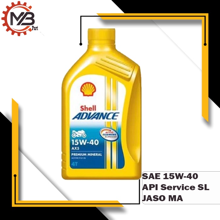 Jual Shell Advance AX5 SAE 15W-40 Motor Bebek 4Tak 0,8Ltr dan 1Ltr ...