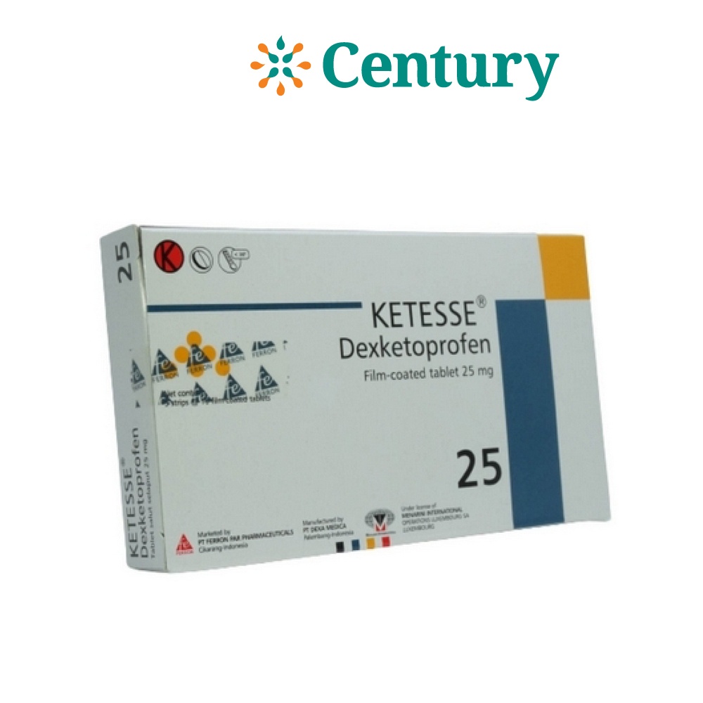Jual KETESSE 25 MG 1 STRIP 10 TABLET/DEXKETOPROFEN TROMETAMOL/NYERI ...