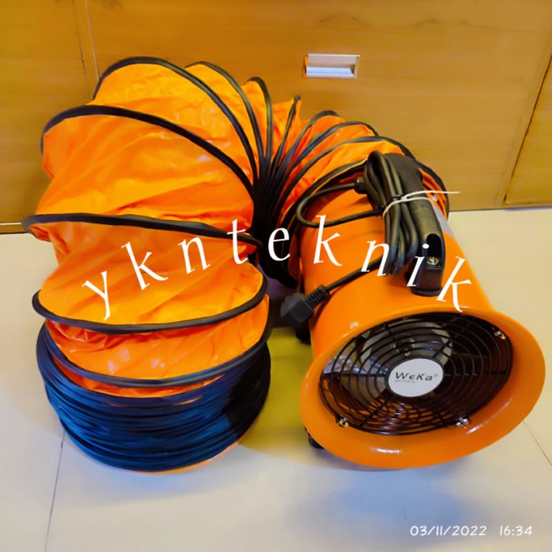 Jual kipas Portabel Ventilator Blower 12 Inch weka plus Selang ...